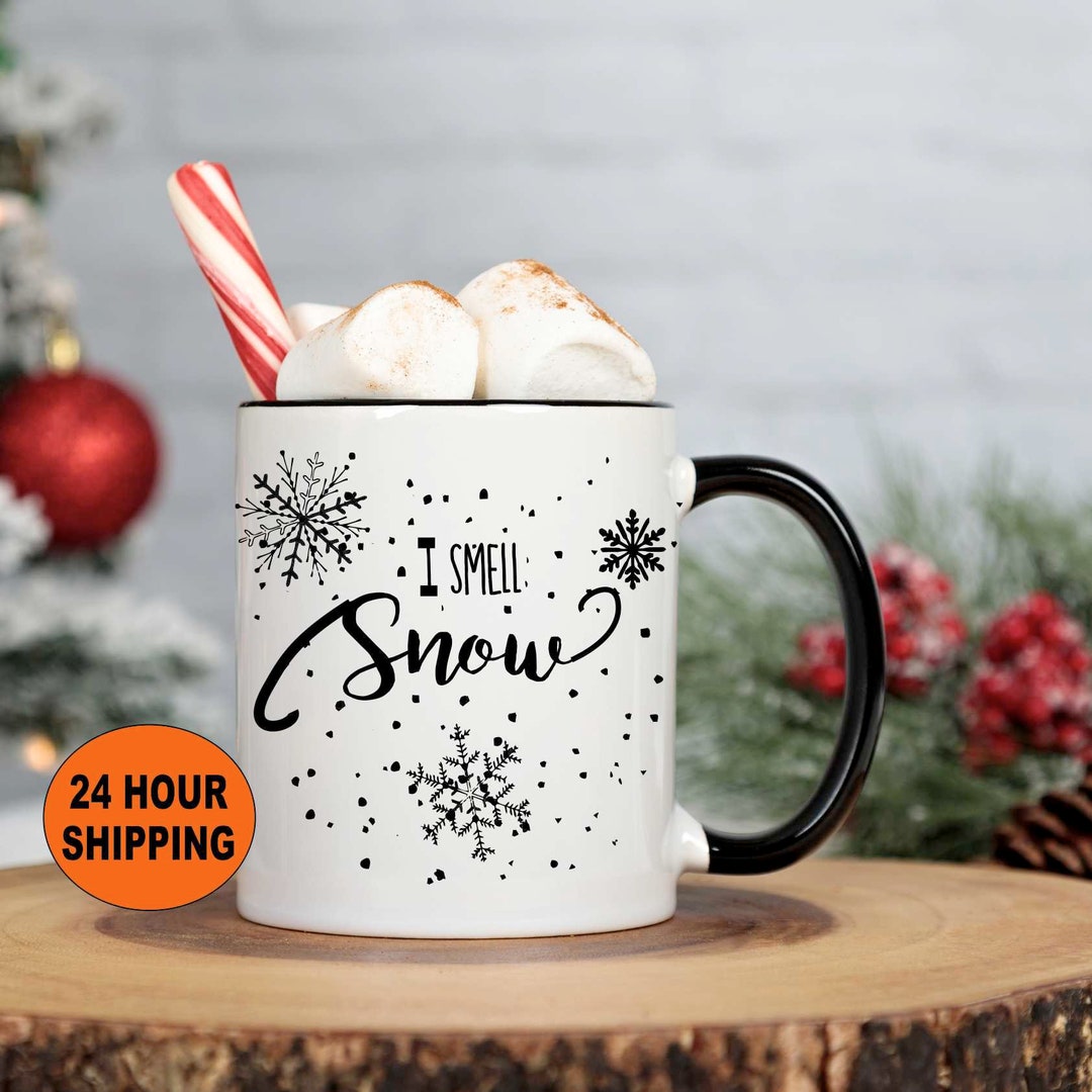 Personalized Christmas Coffee Mug I Smell Snow Christmas Ts