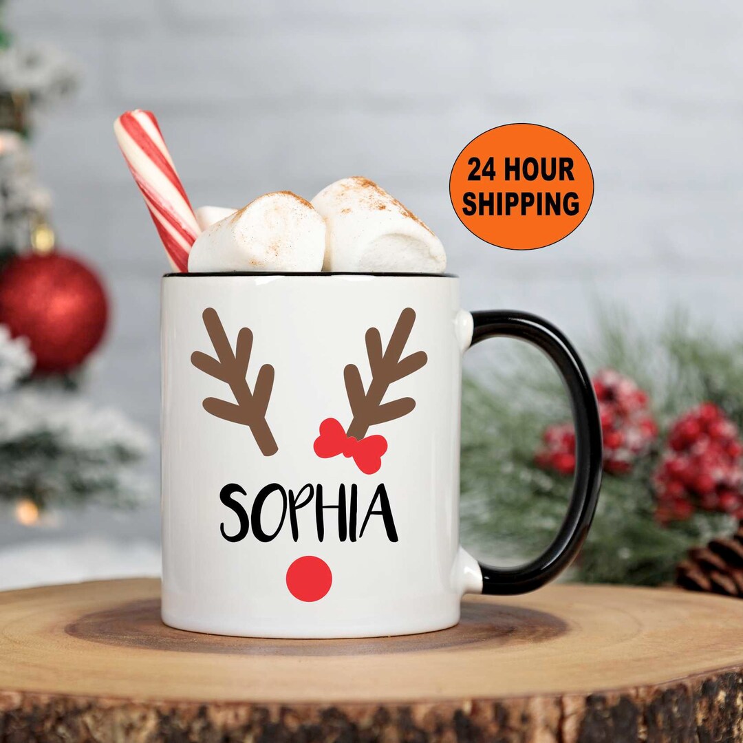 Personalized Hot Cocoa Mug, Personalized Christmas Coffee Mug, Custom ...
