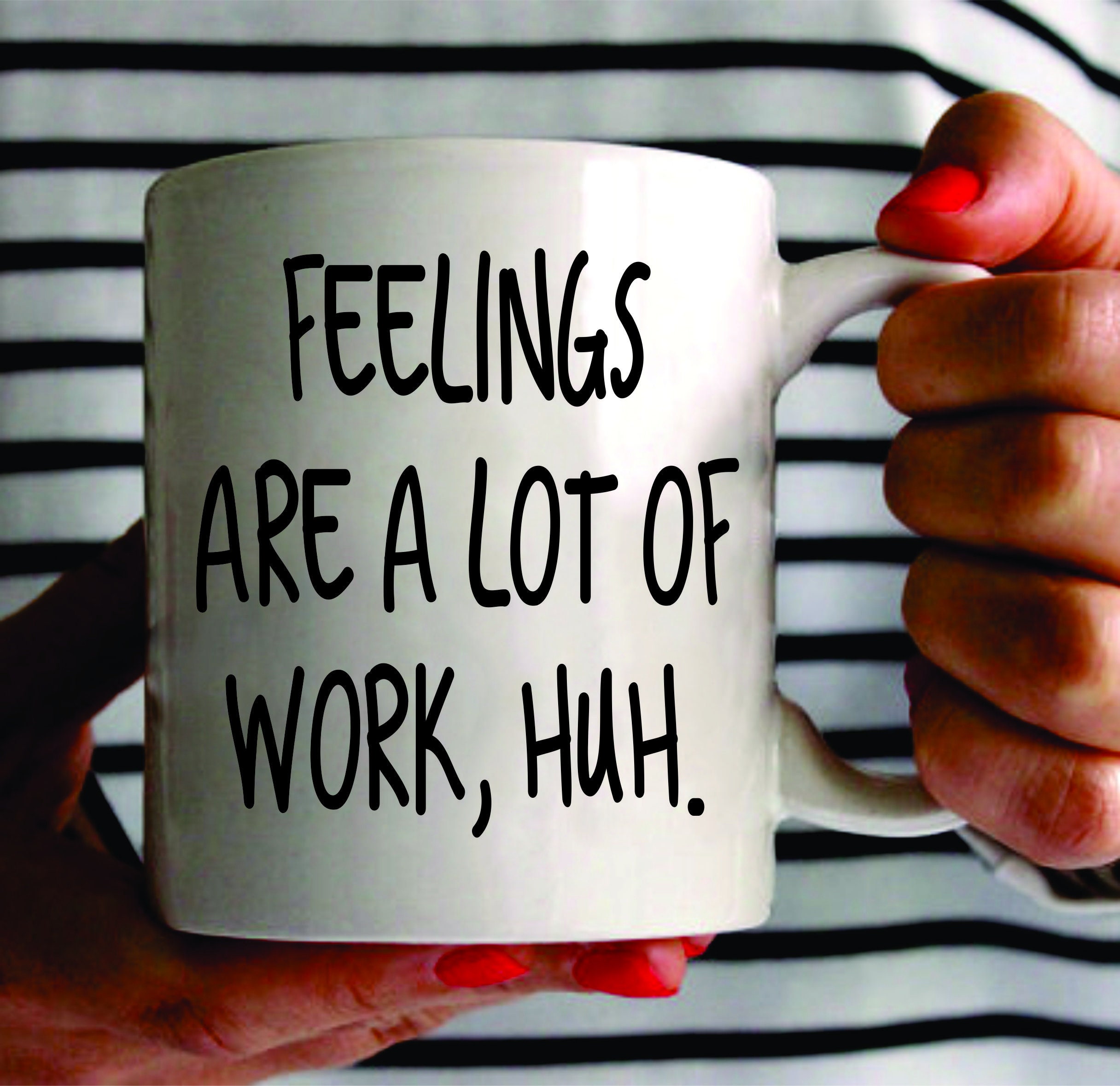 Feelings Are A Lot of Work Mug Therapist Gift Therapist Mug | Etsy