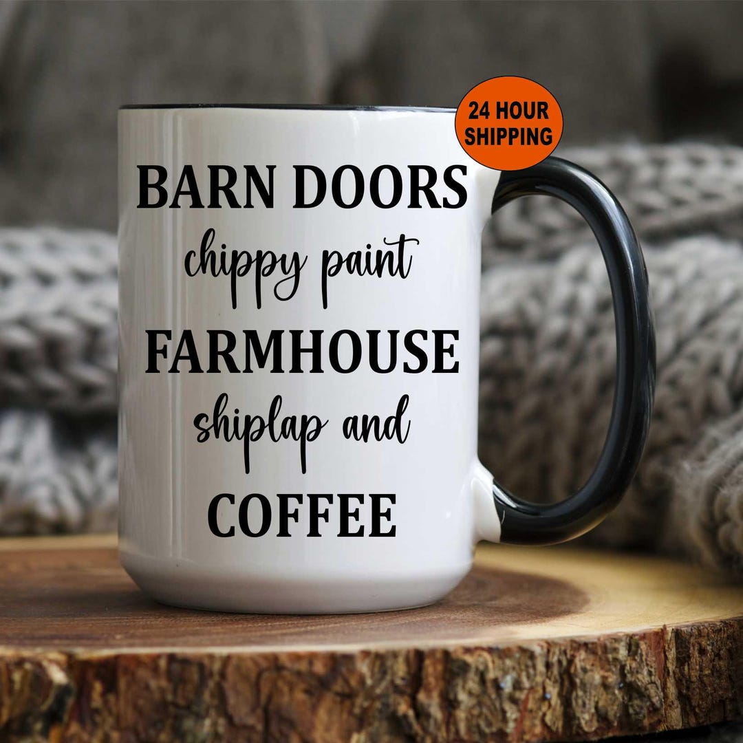 Personalized Farmhouse Mug, Rustic Farmhouse, Farmhouse Kitchen ...