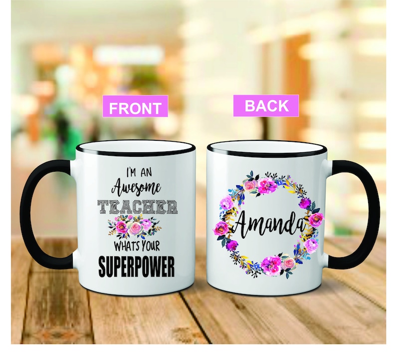 Teacher Mug, Thank You Teacher, Personalized Teacher Mug, Teacher ...