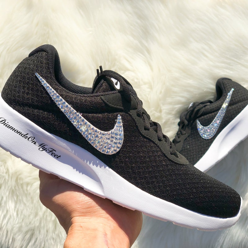 Nike Rhinestone Shoes Black - Etsy