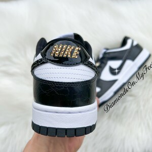 Swarovski Women's Dunk Low SE World Champs Black & White Panda Sneakers ...