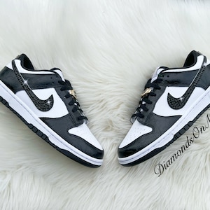 Swarovski Women's Dunk Low SE World Champs Black & White Panda Sneakers ...