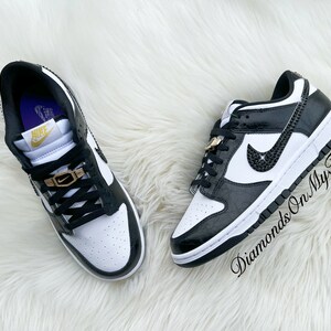 Swarovski Women's Dunk Low SE World Champs Black & White Panda Sneakers ...
