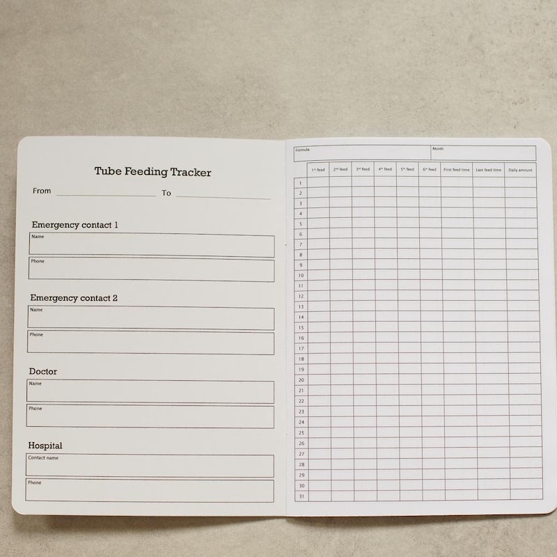 Tube Feeding Tracker - Etsy