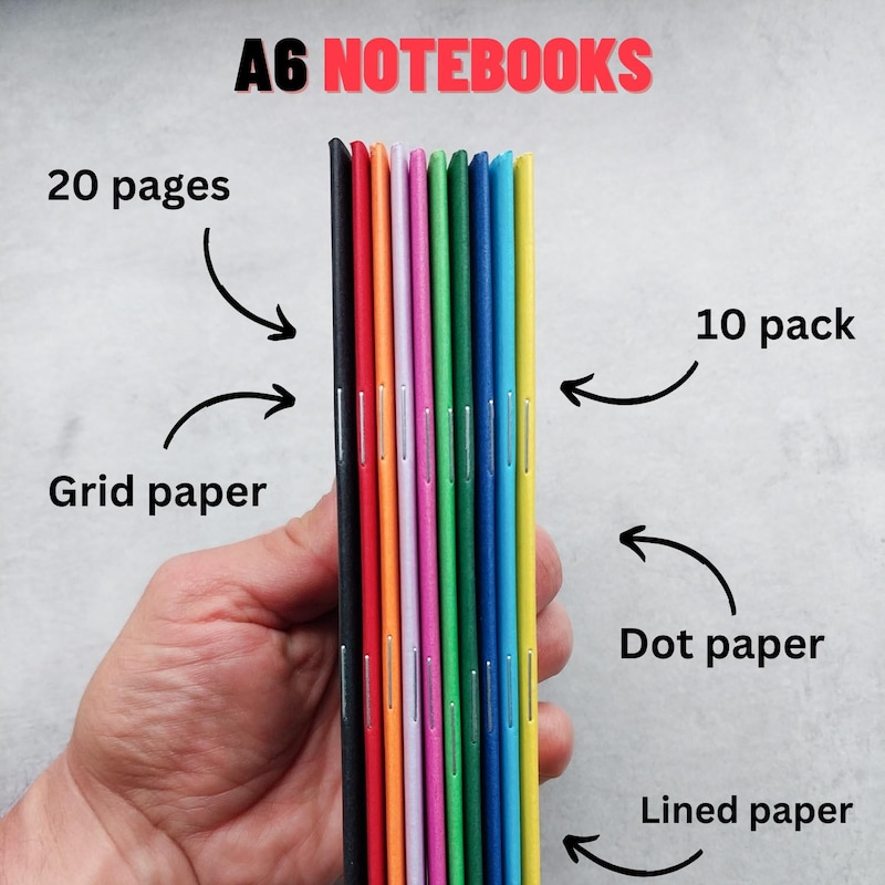 Mini Notebook Pack of 10 - Etsy UK