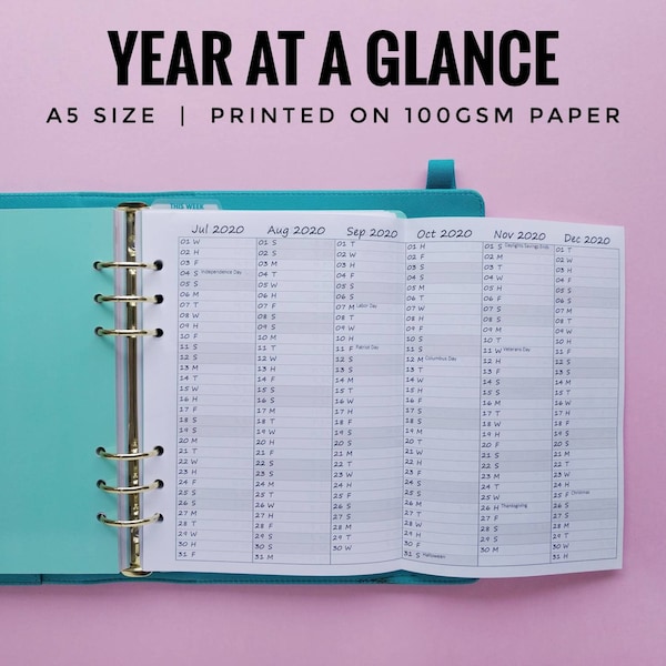 A5 Year Planner 2024 - Etsy