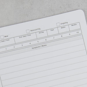 Symptoms Tracker Notebook ( 3 Pack ) for Better Health Management of ...