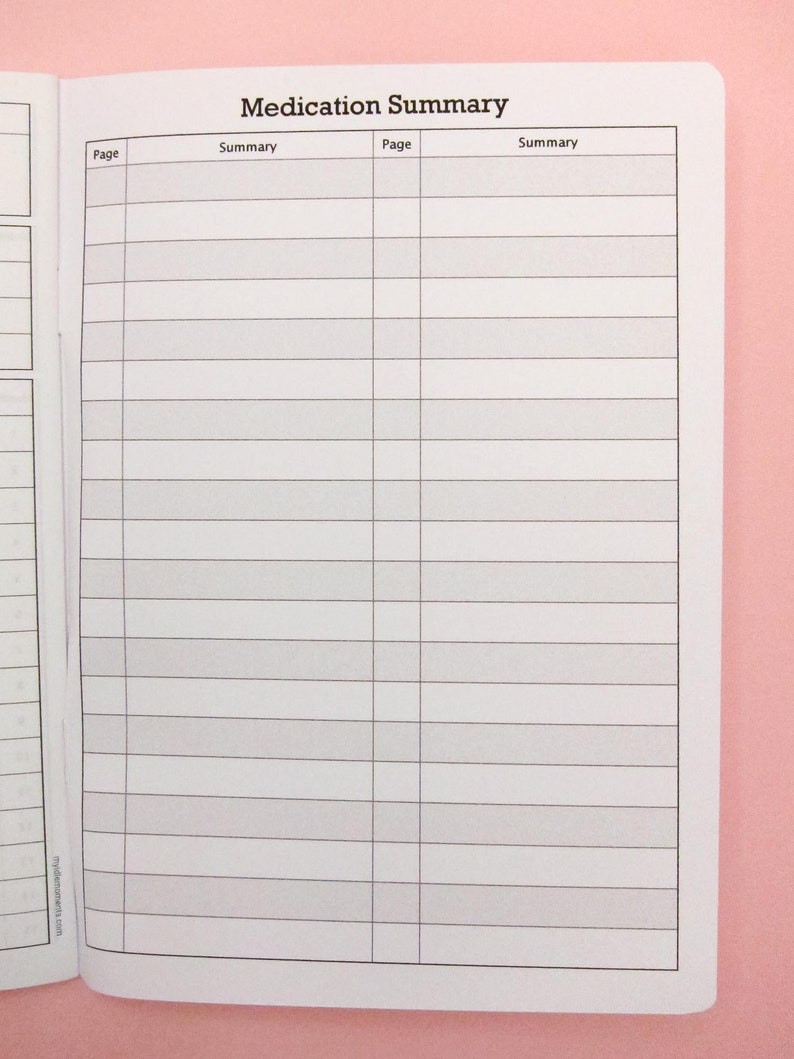 Medication Diary Notebook ( 40 Pages ) for Health Management in a B6 ...