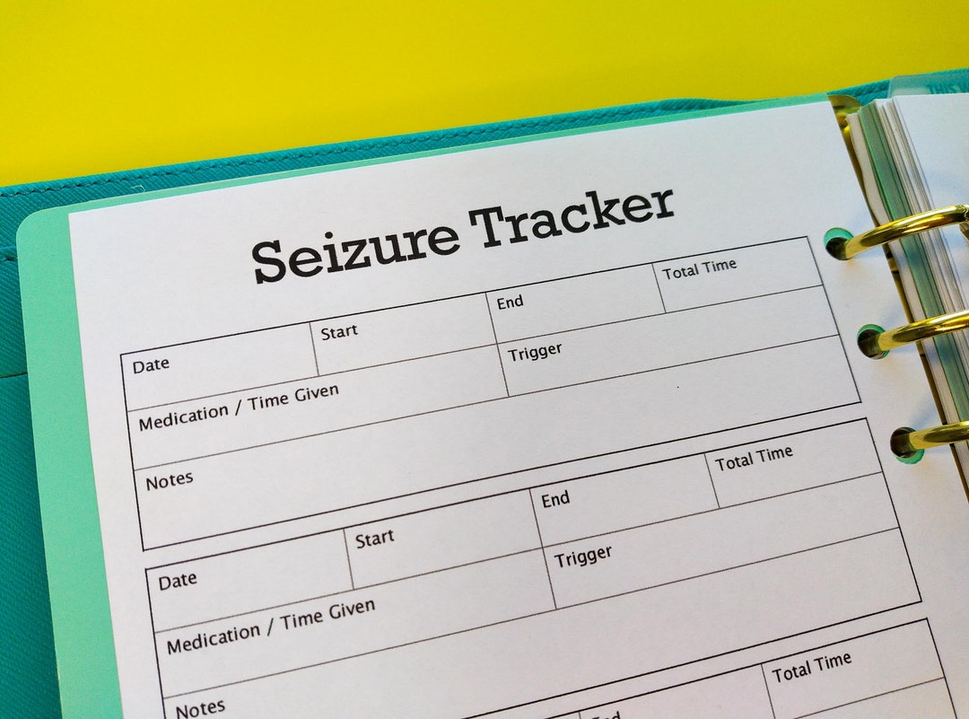 Seizure Tracker for Epilepsy Management Inserts - Epilepsy Tracker ...
