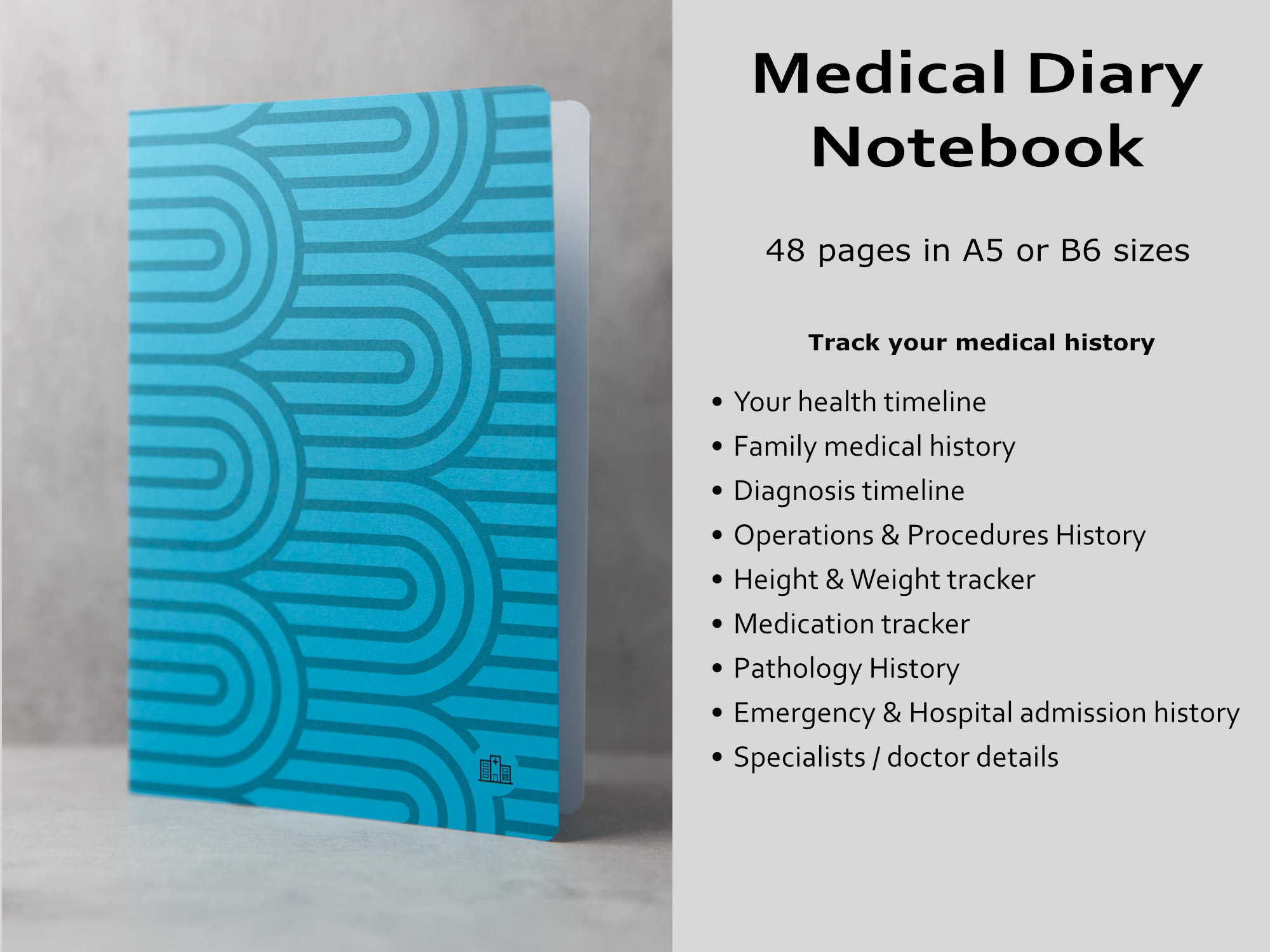 Medical Notebook Bundle - Medical Diary, Doctor Appointment & Symptoms ...