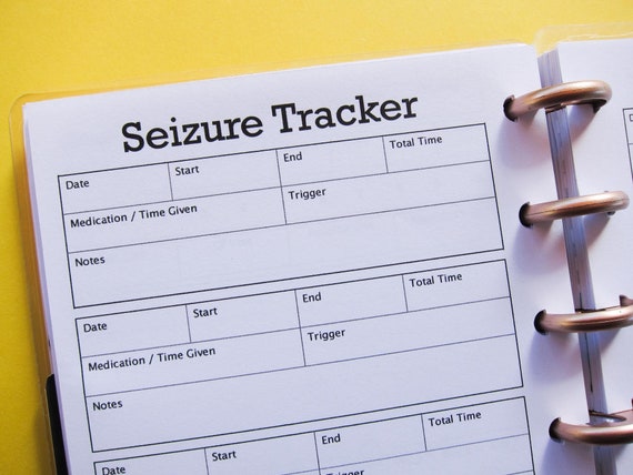 Seizure Tracker in Happy Planner Mini Size Insert for Epilepsy | Etsy ...