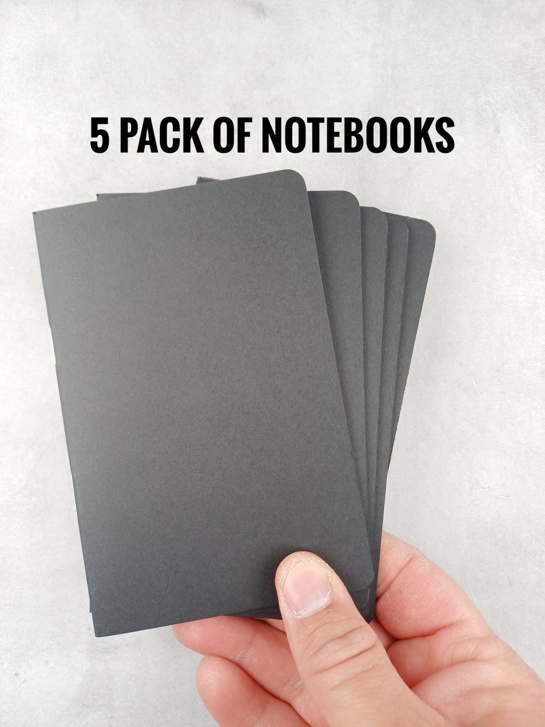 Black Mini Notebooks, 5 Notebooks, 20 Page Pocket Notebooks, Bulk ...