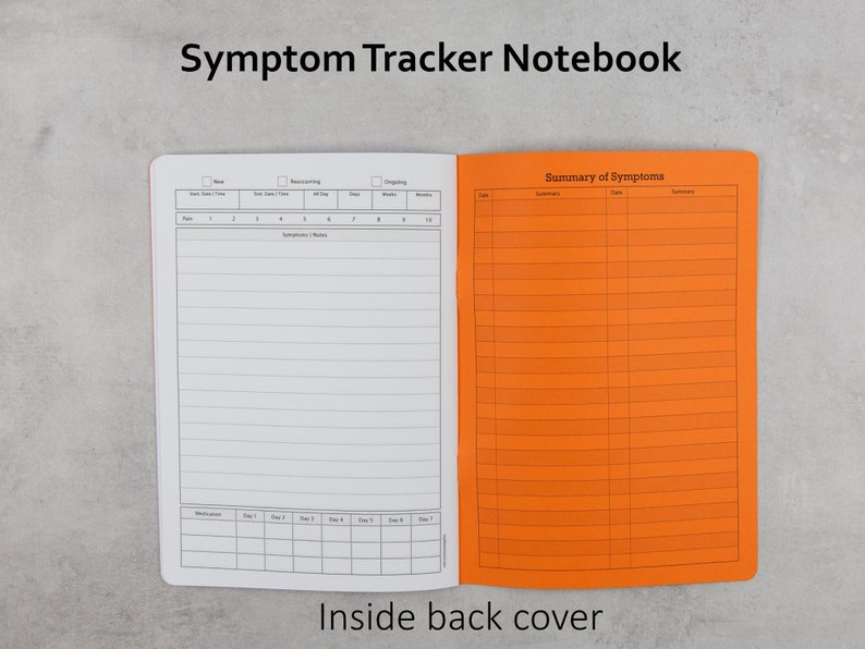 Symptoms Tracker Notebook ( 3 Pack ) for Better Health Management of ...