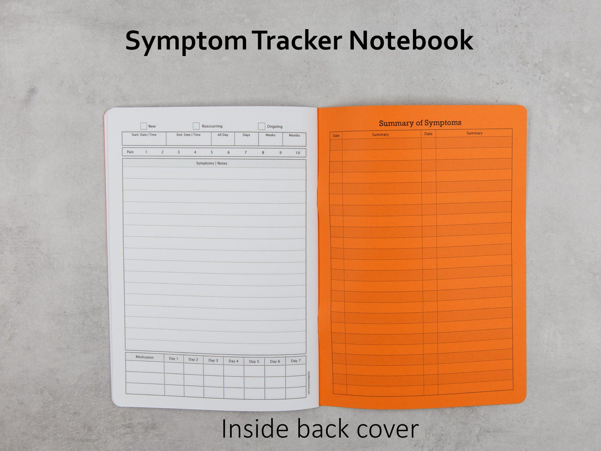 Symptoms Tracker Notebook ( 3 Pack ) for Better Health Management of ...