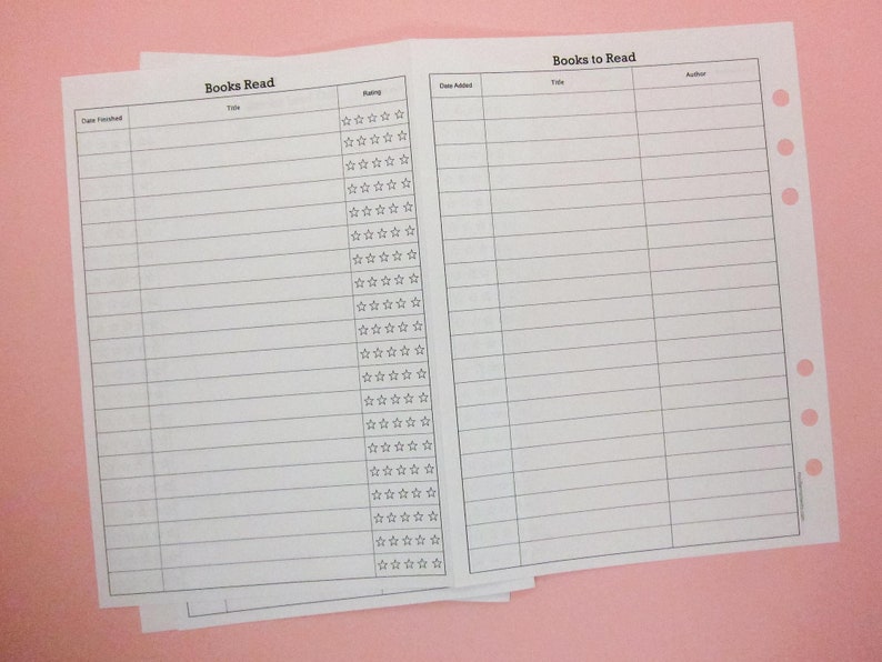 A5 Fold Out Reading Tracker Bundle Book Week, Book Tracker, Reading Log ...