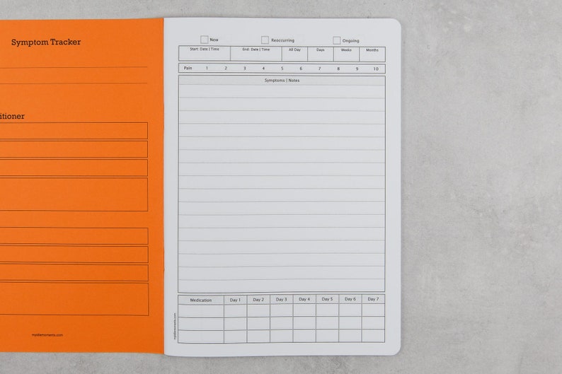 Symptoms Tracker Notebook ( 3 Pack ) for Better Health Management of ...