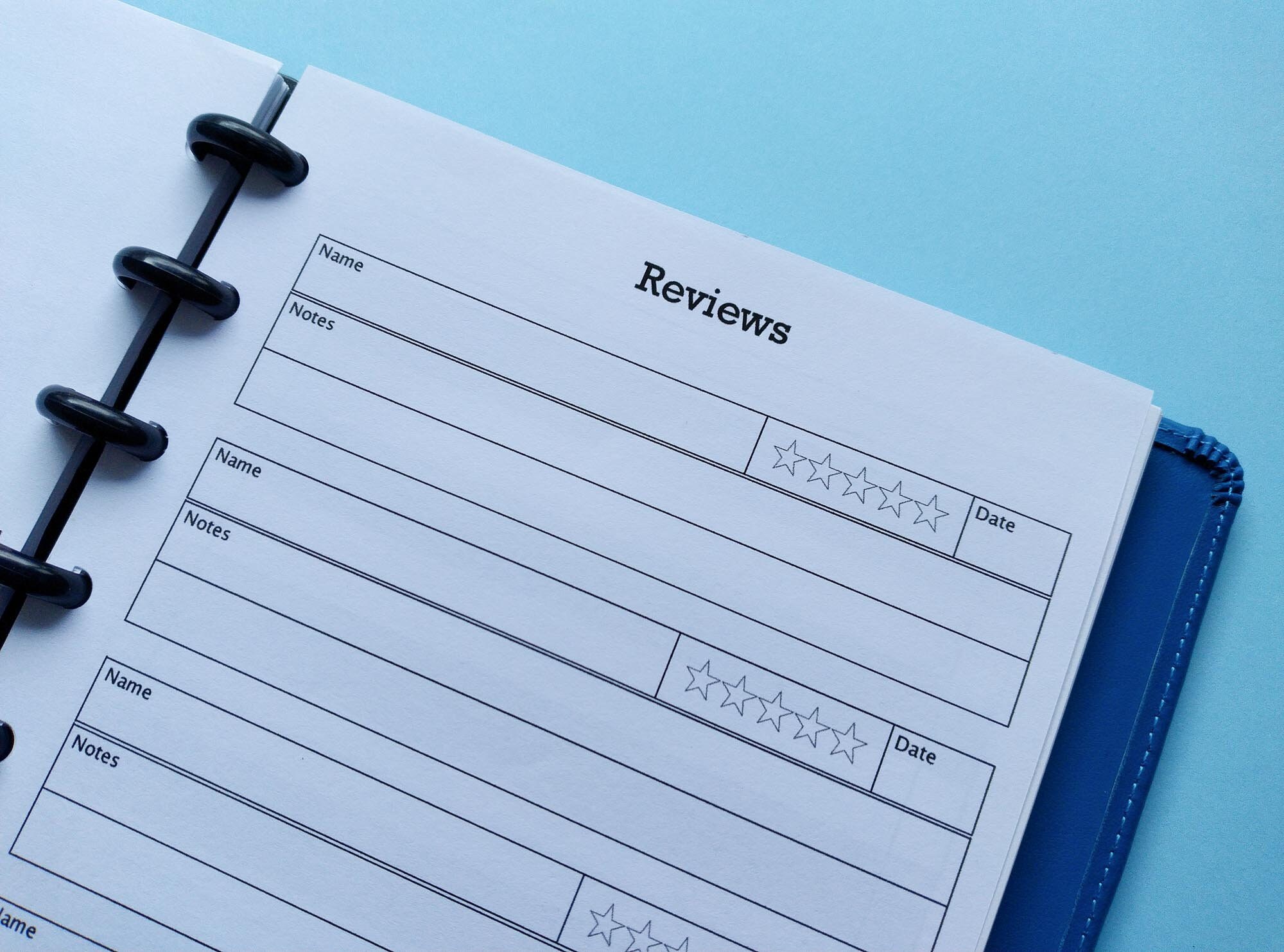 A5 Review Tracker Printable Insert, Perfect to Keep Track of the ...