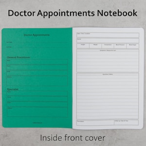 Medical Notebook Bundle - Medical Diary, Doctor Appointment & Symptoms ...