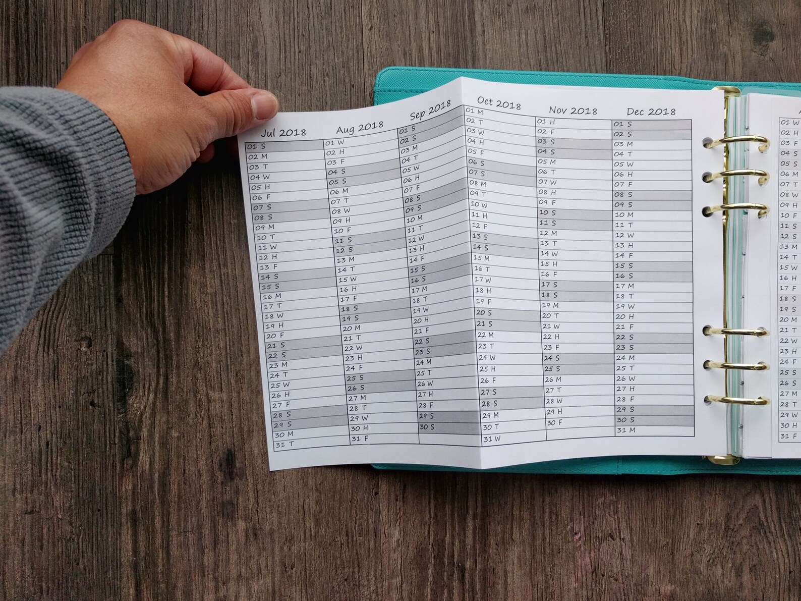 2024 Year at a Glance Fold Out Calendar, Add Holidays or Personal ...