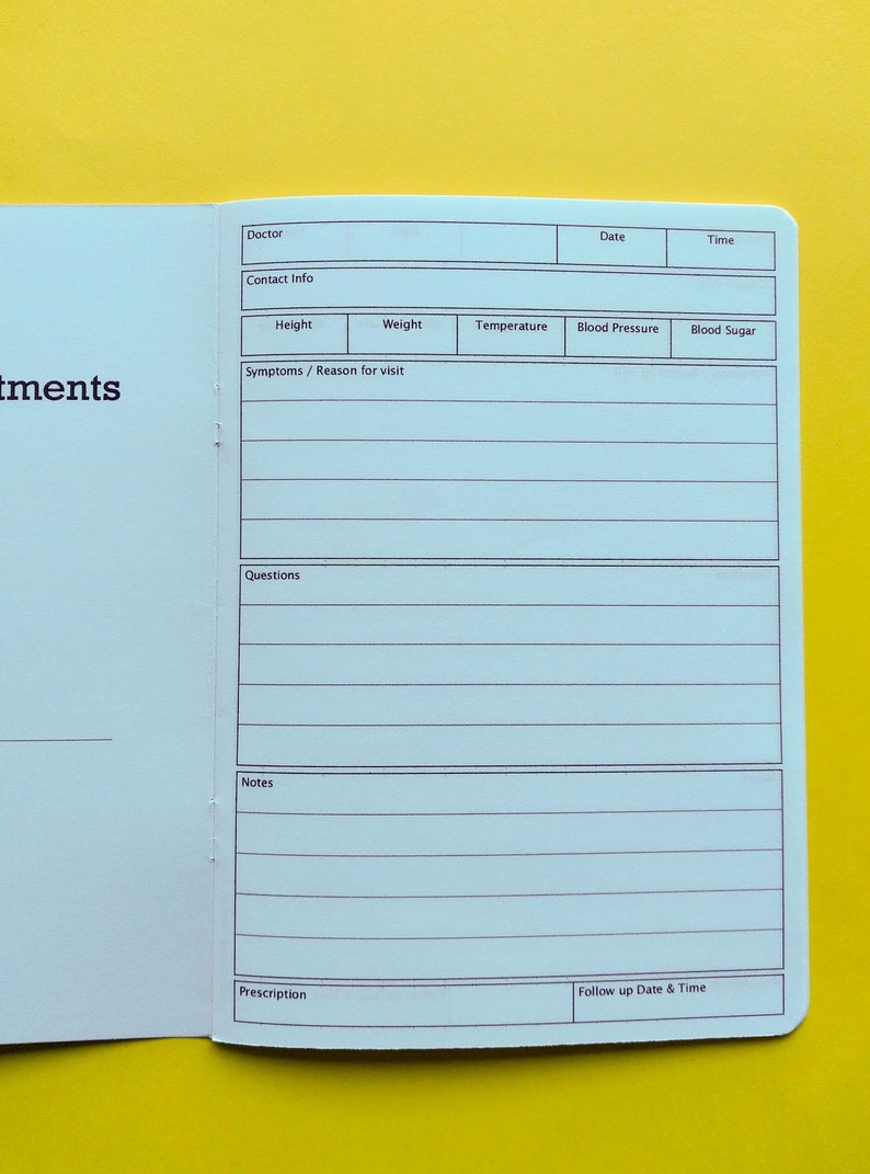 Doctor Appointment Tracker & Symptoms Tracker Notebooks 3 - Etsy Australia