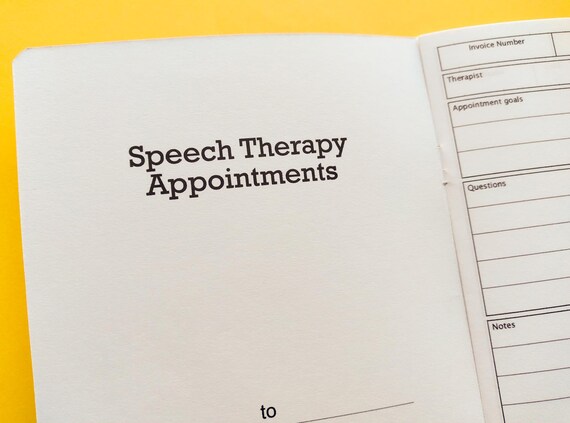 Speech Therapy Appointment Tracker Notebook 3 Pack for - Etsy