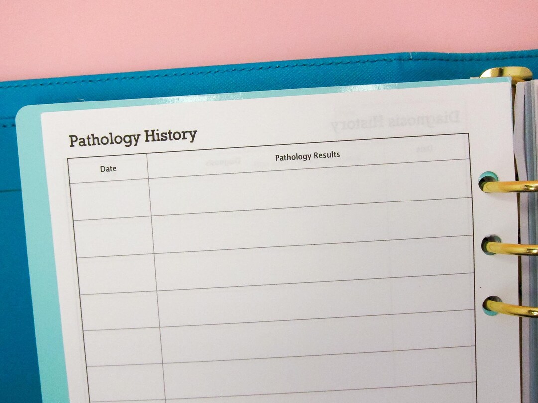 Pathology History Tracker for Blood and Urine Tests, Health Tracker ...