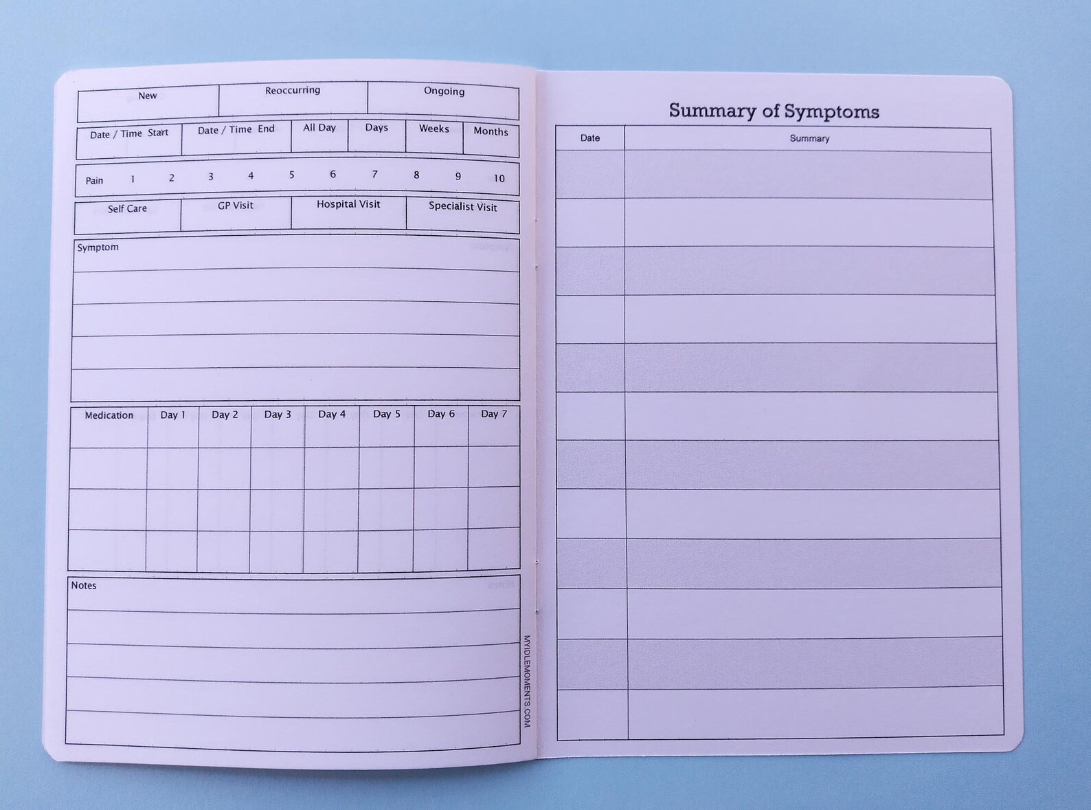 Symptoms Tracker Notebook 3 Pack for Better Health - Etsy