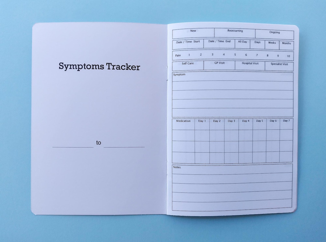 Symptoms Tracker Notebook 3 Pack for Better Health - Etsy