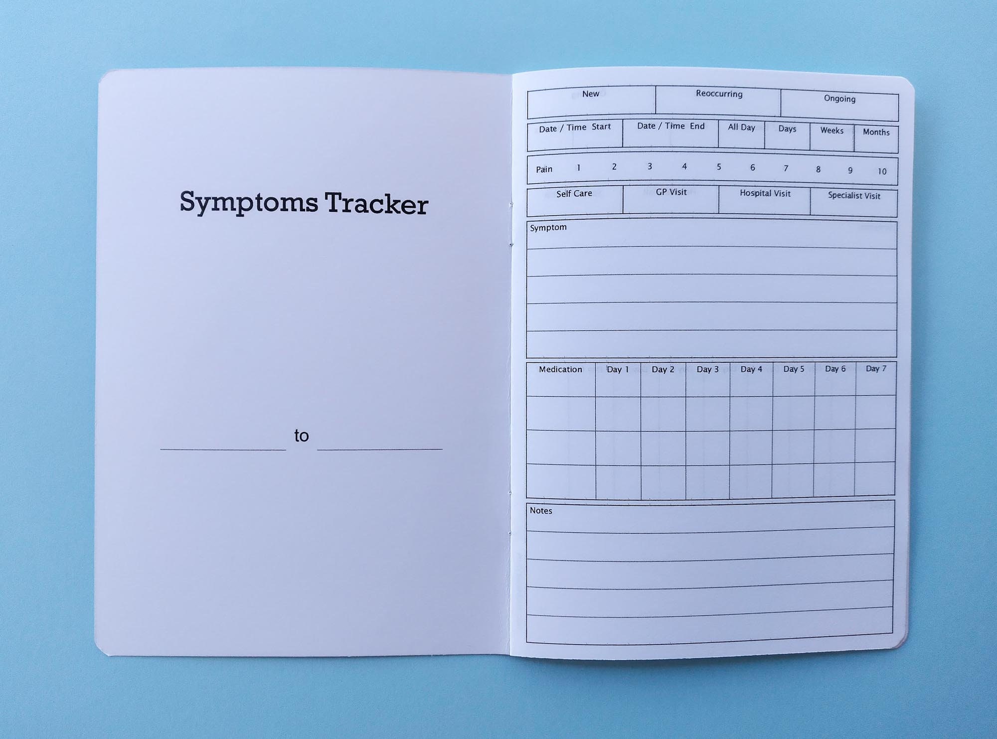 Symptoms Tracker Notebook 3 Pack for Better Health | Etsy