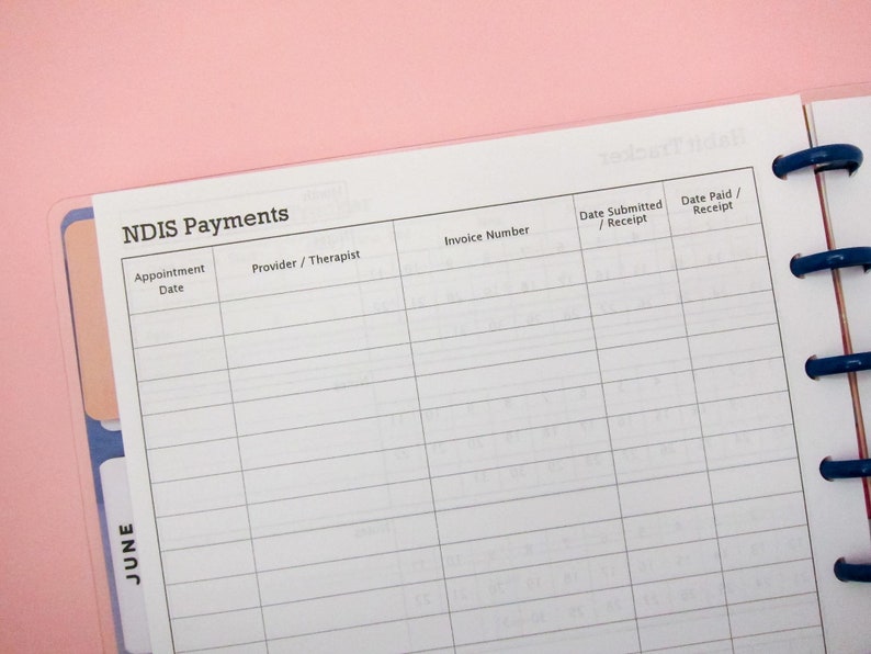 NDIS Invoice and Payment Planner Insert Printable in Happy Planner ...