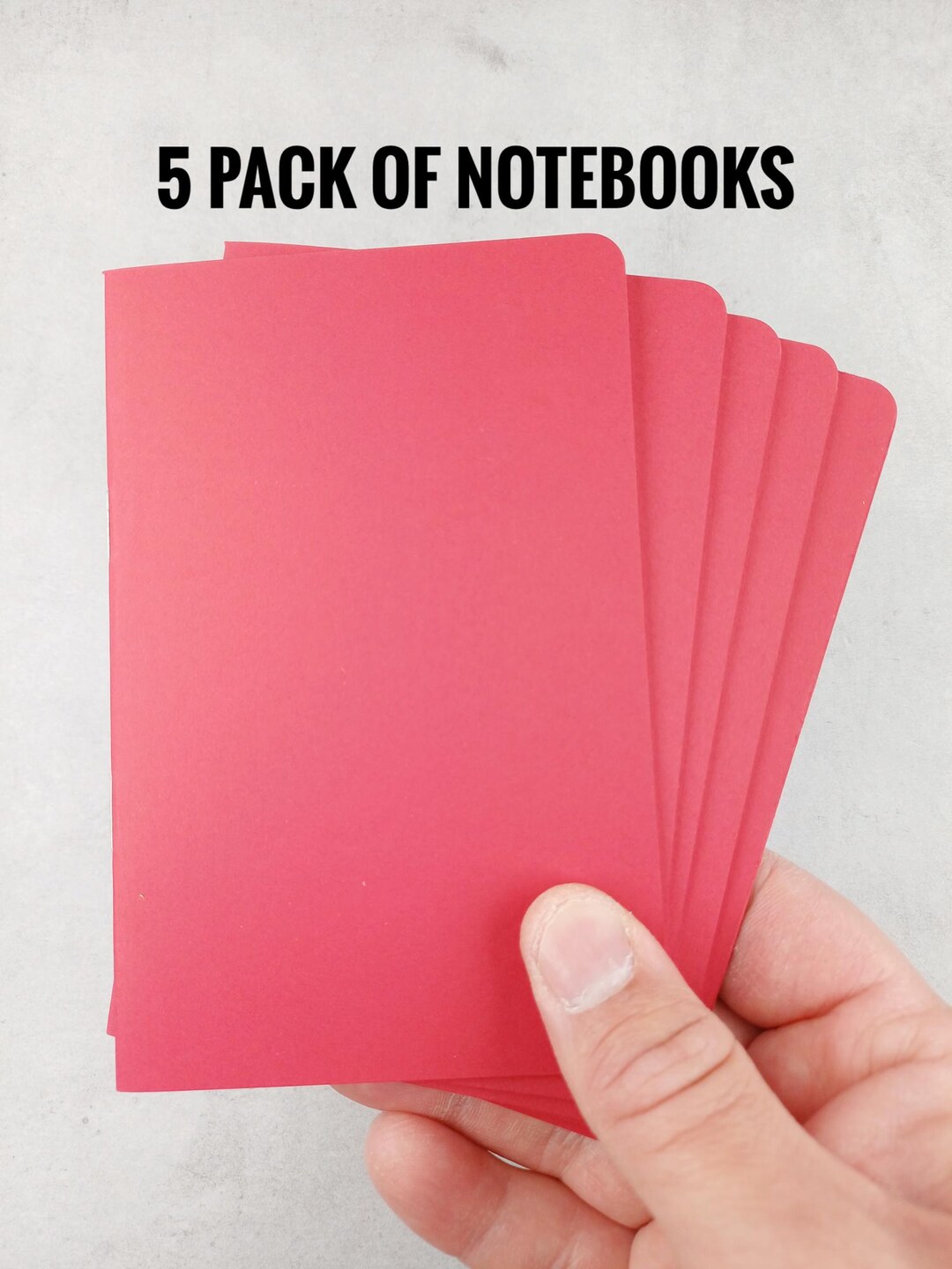 Red Mini Notebooks, 5 Notebooks, 20 Page Pocket Notebooks, Bulk ...
