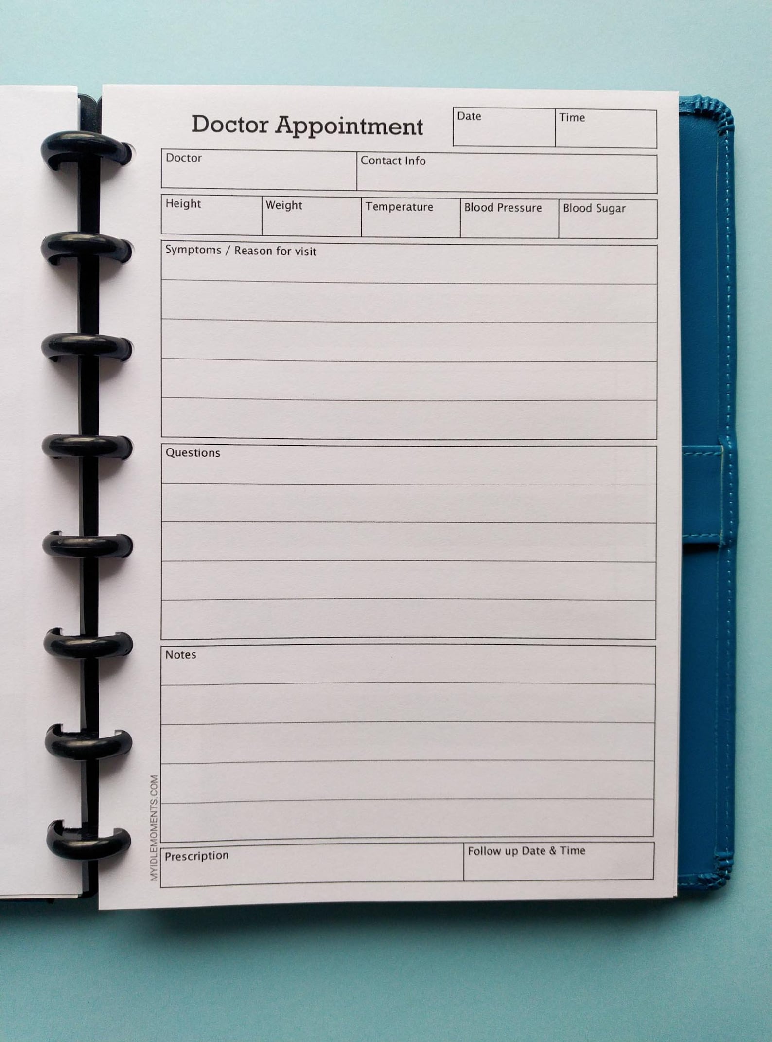 A5 Doctor/medical Appointments Planner Insert Insert - Etsy Australia