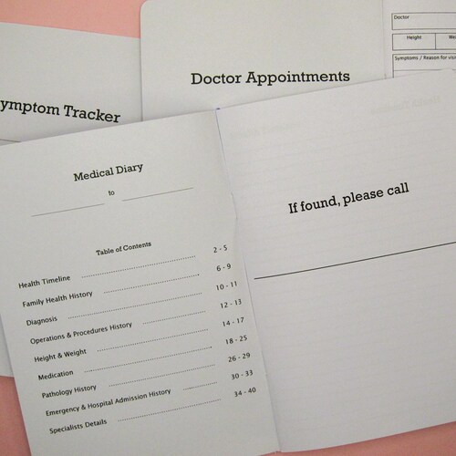 Symptoms Tracker Notebook 3 Pack for Better Health - Etsy Australia