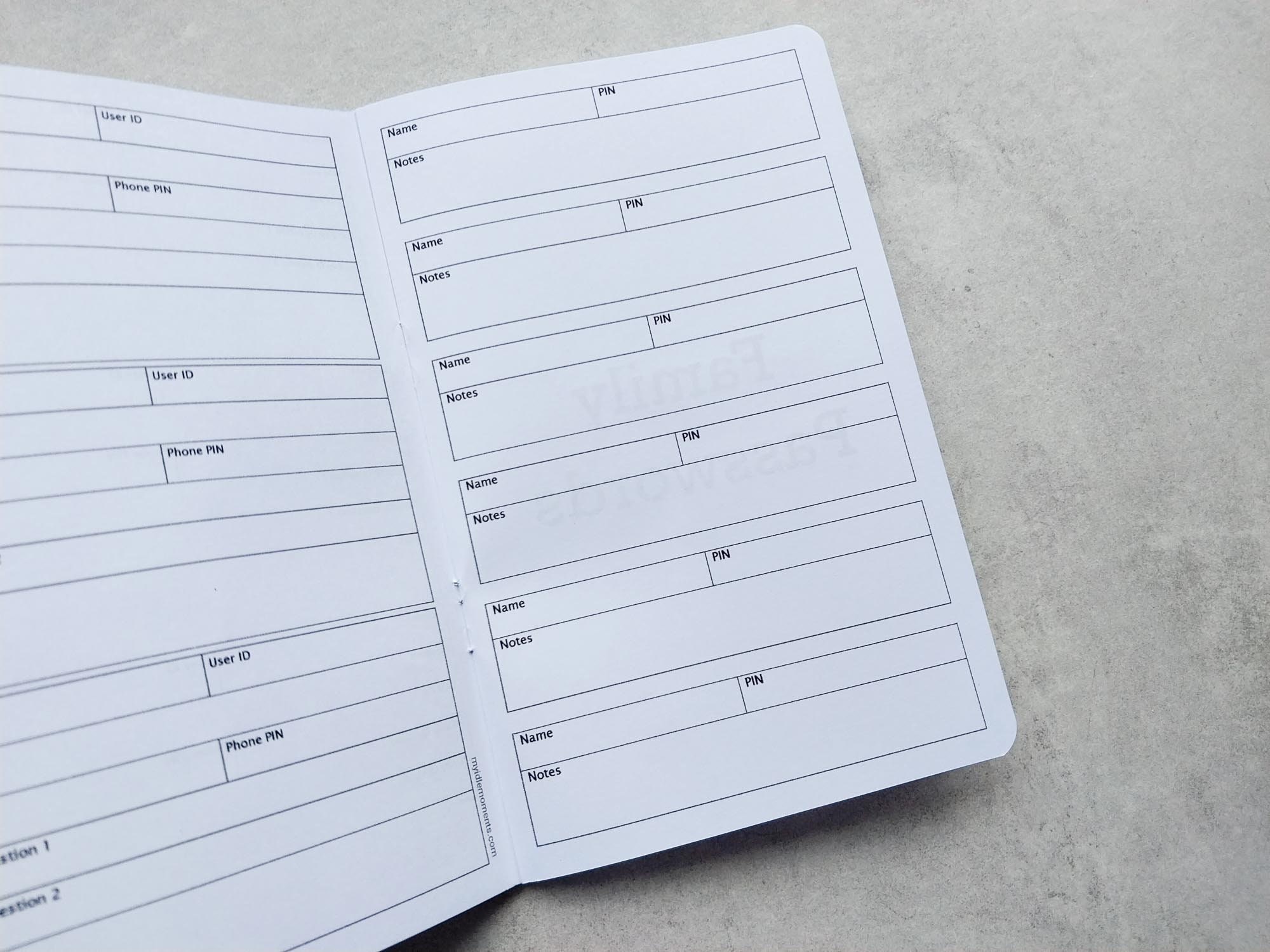 Family Password Tracker Notebooks, Log, Login Organizer, Password ...