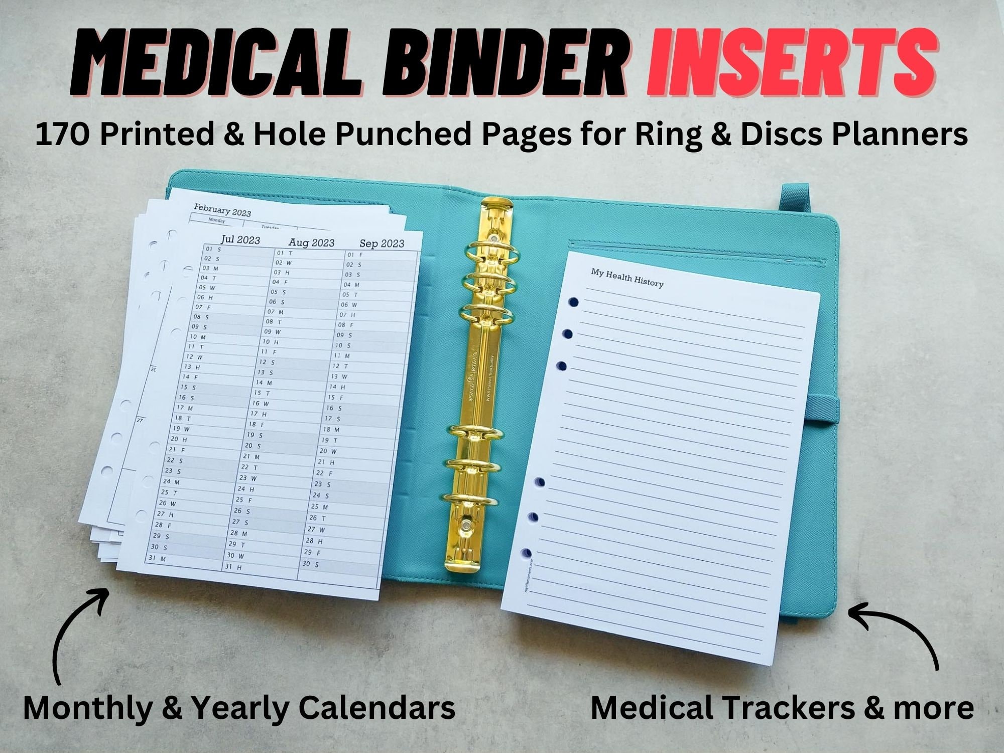Medical Binder Inserts, Medical Journal, Medical Planner, Chronic ...