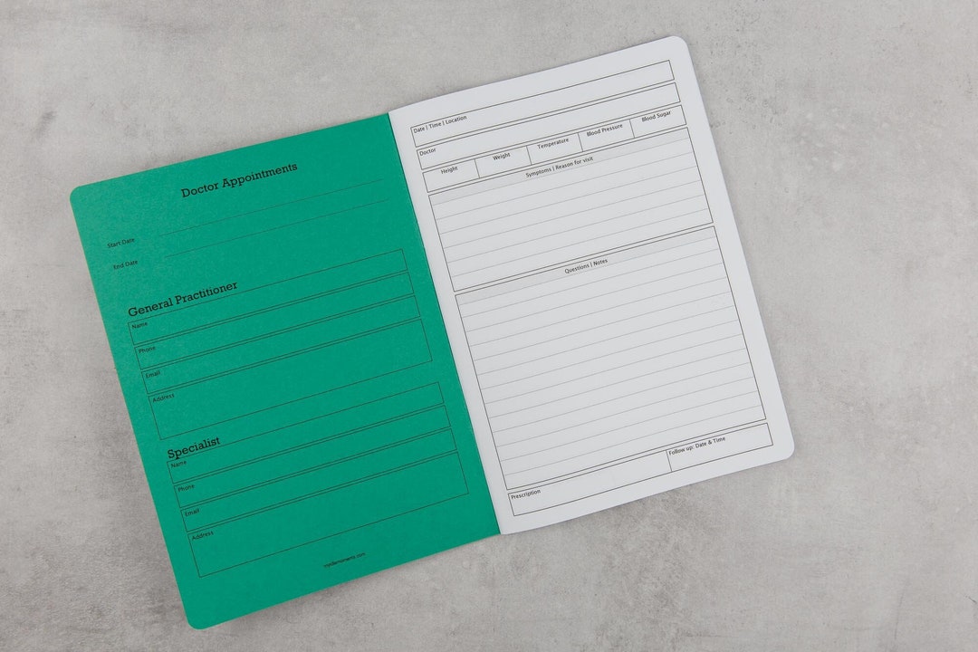 Doctor Appointment Tracker Notebook for Chronic Illness and Health ...