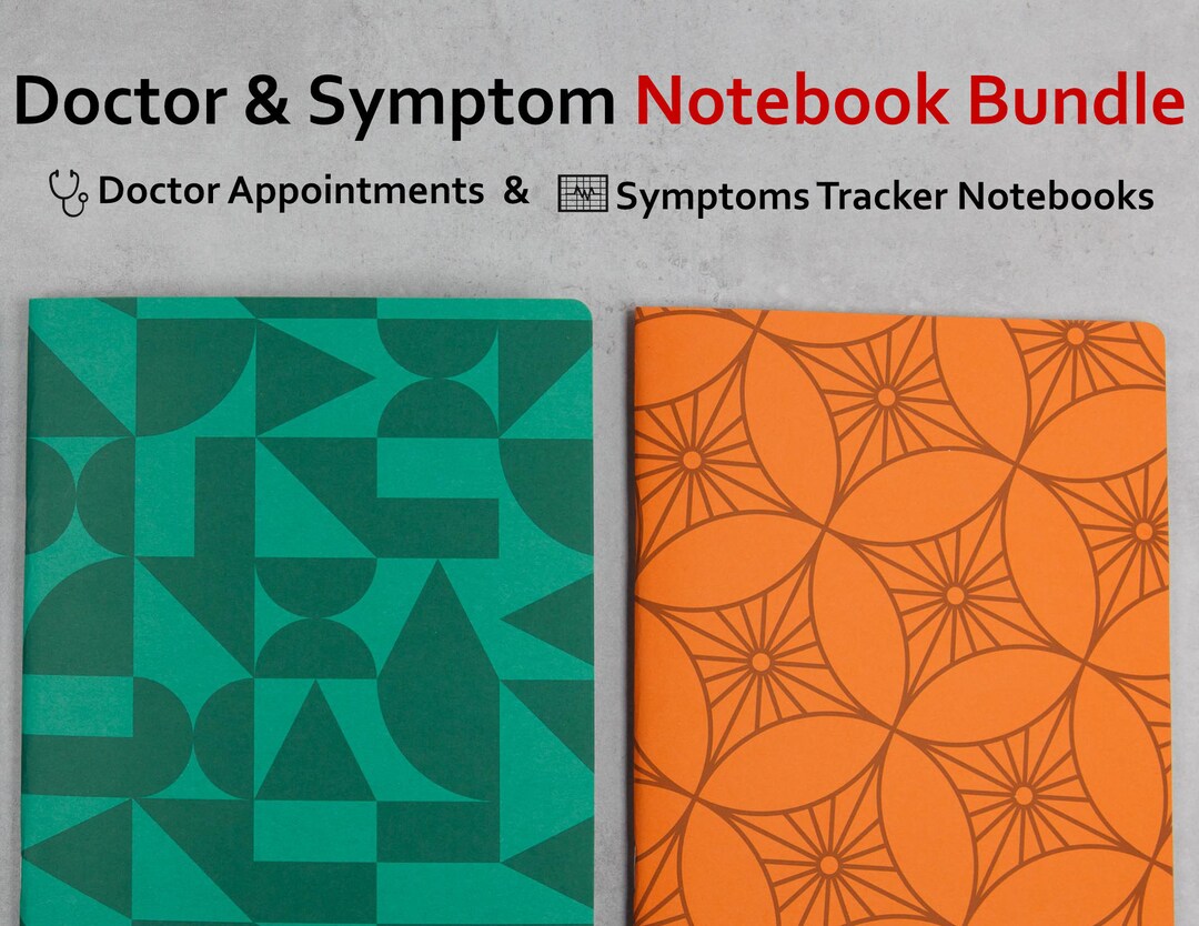 Doctor Appointment Tracker & Symptoms Tracker Notebooks ( 3 Pack ) for ...