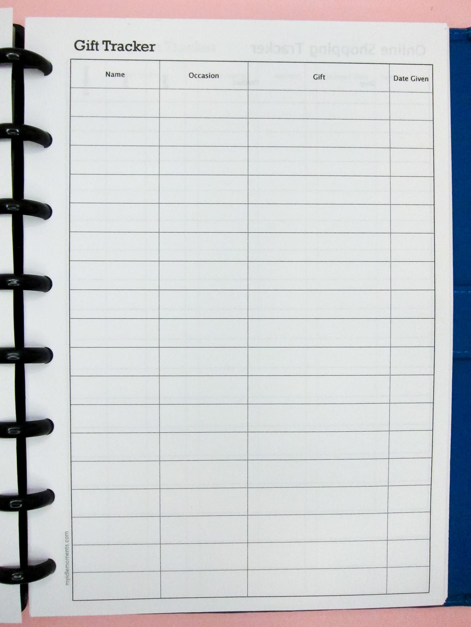 A5 Gift Tracker Printable Insert Perfect to Keep Track of - Etsy