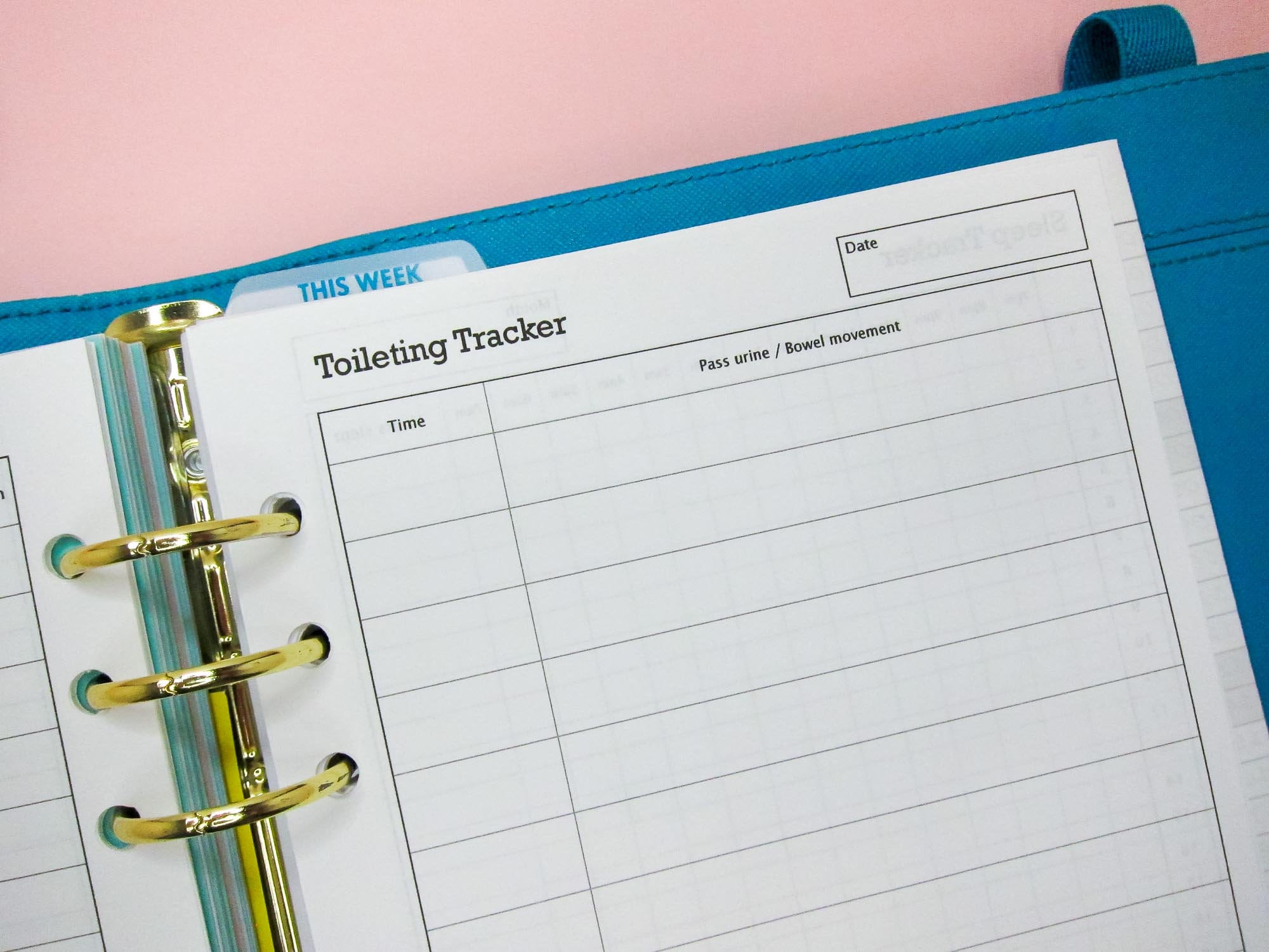 Toileting Tracker Printable Insert, Health Tracker, Medical Tracker ...