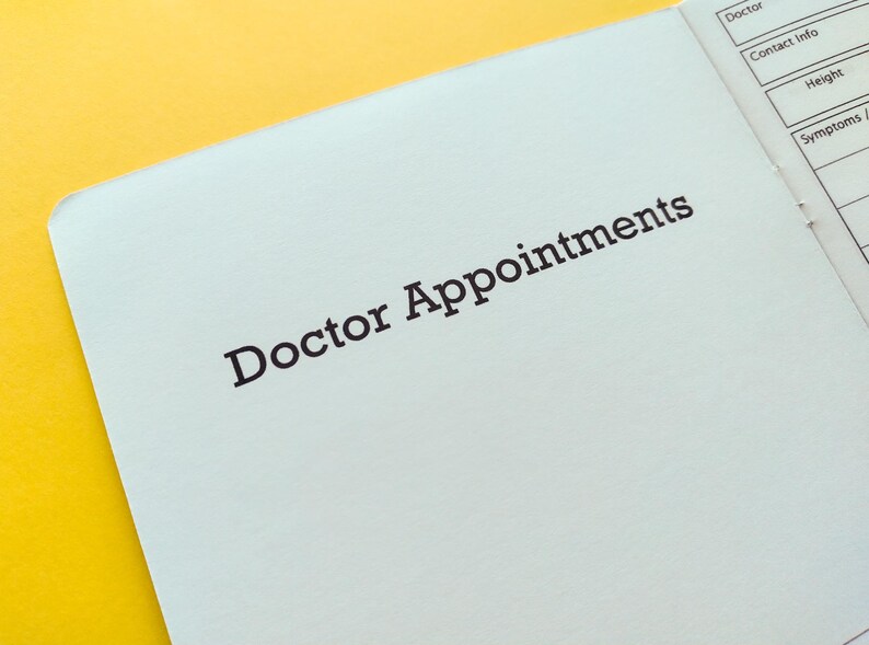 Doctor Appointment Tracker & Symptoms Tracker Notebooks 3 - Etsy Australia