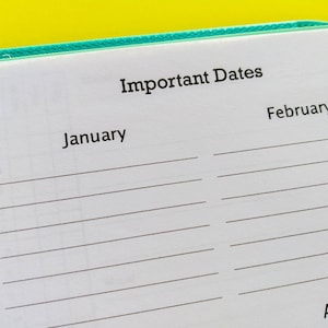 Important Dates Printable A5 Planner Insert for Tracking Birthdays ...
