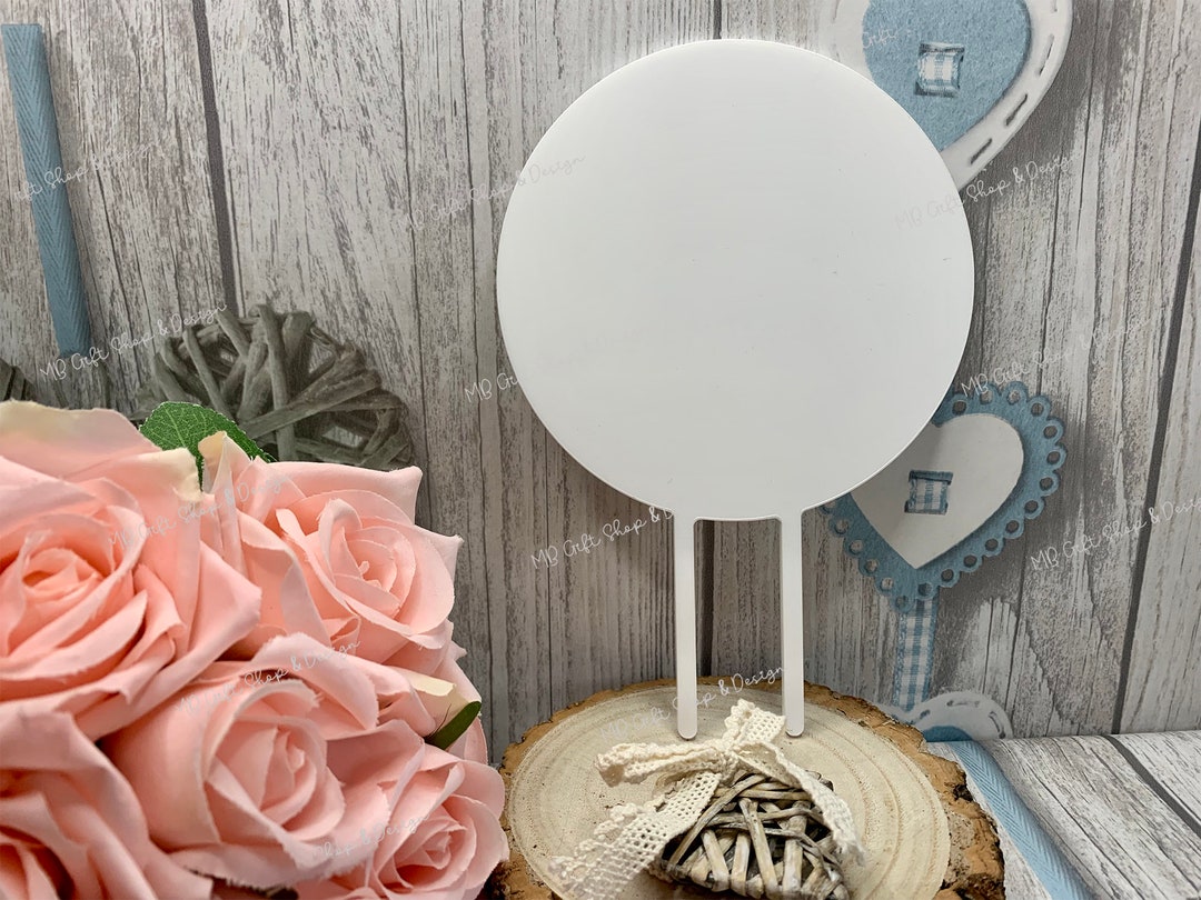 Round Cake Topper Mockup Circle Cake Topper Mock up Acrylic Cake Topper ...