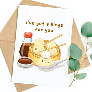 I've Got Fillings for You Cute Dim Sum Dumpling Pun - Etsy