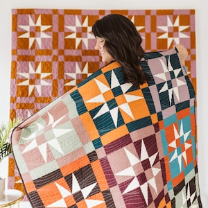 Checkered Starlight Quilt Pattern - PDF - Etsy