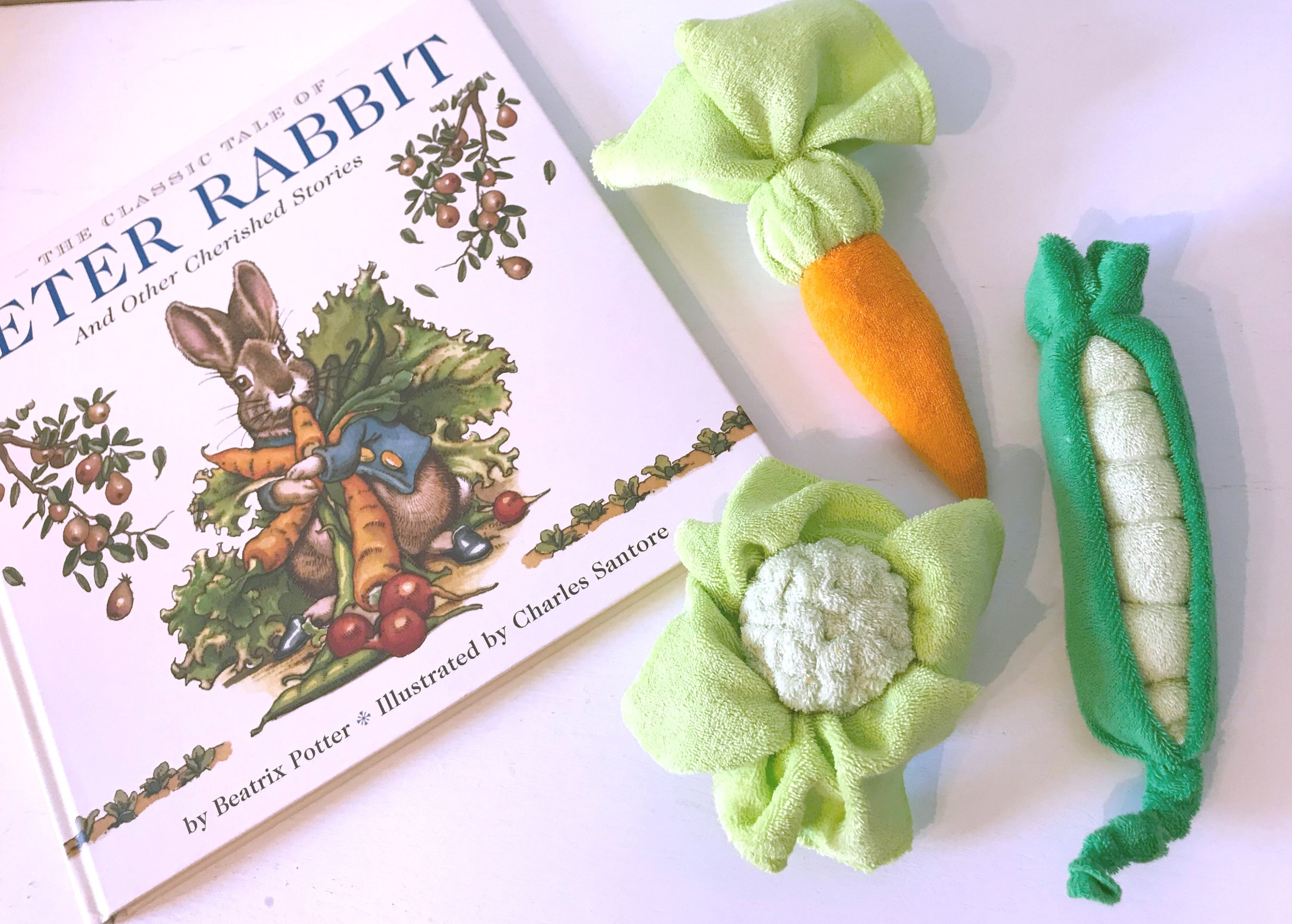 Peter Rabbit Baby Gift Shower Favors Washcloth Veggies | Etsy