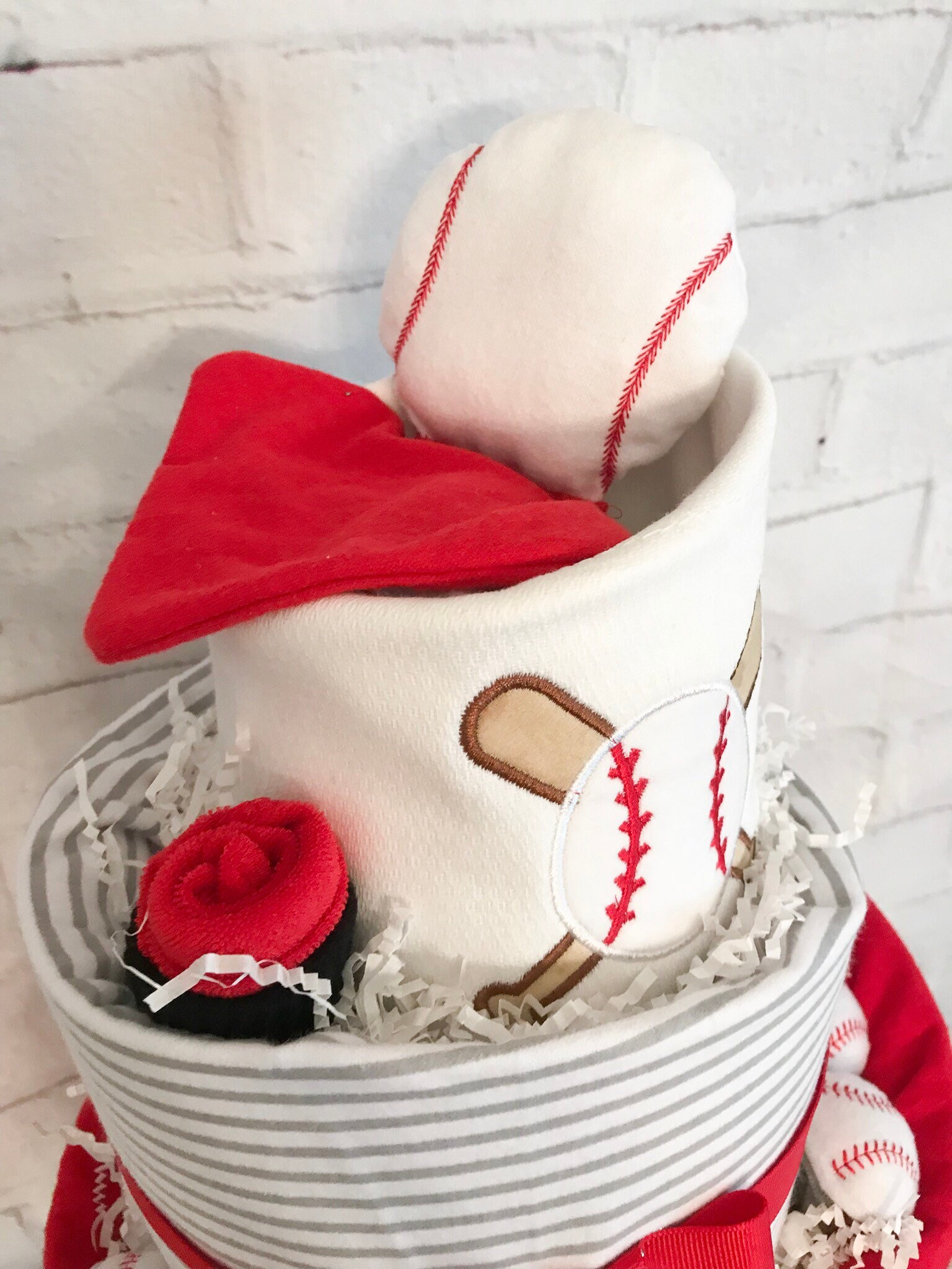 Baseball Diaper Cake, Sports Diaper Cake, Sports Baby Shower, Baseball ...