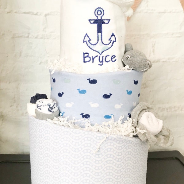 Nautical Diaper Cake - Etsy
