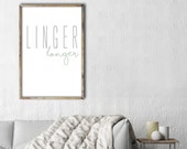 Linger Longer Modern Home Decor Print | Etsy
